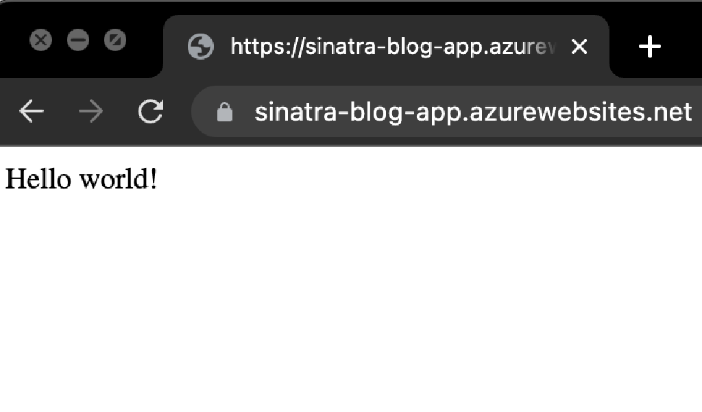 Deploying a Sinatra API on Azure App Service